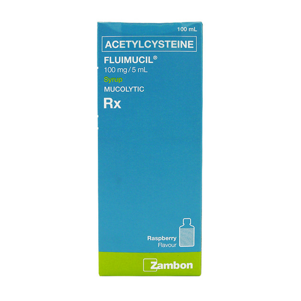 FLUIMUCIL Acetylcysteine 100mg / 5mL Syrup 100mL Raspberry price in the ...